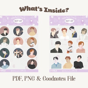 NCT 127 Printable Sticker Set of 5 ; INSTANT Download - Etsy