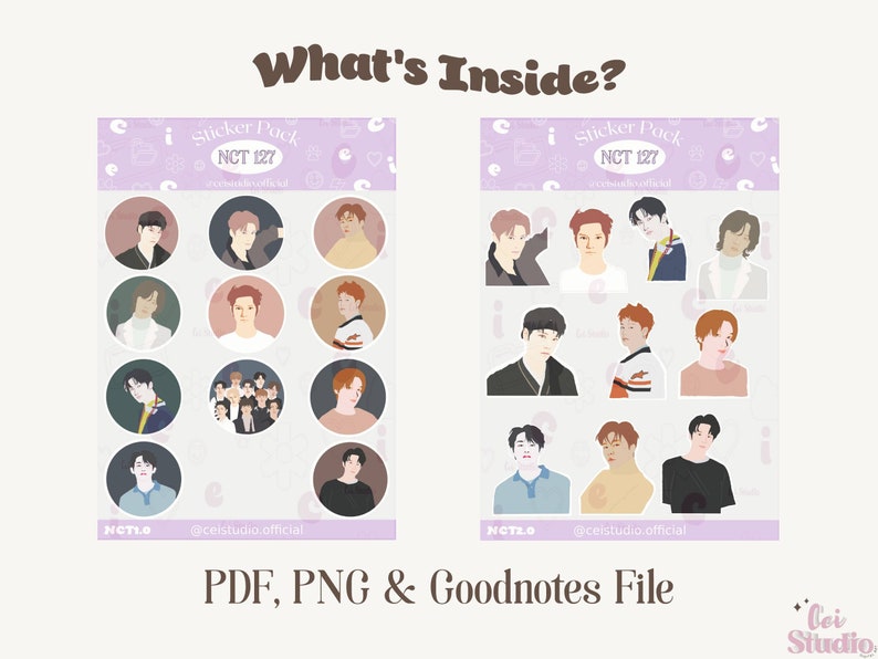 NCT 127 Printable Sticker Set of 5 ; INSTANT Download - Etsy