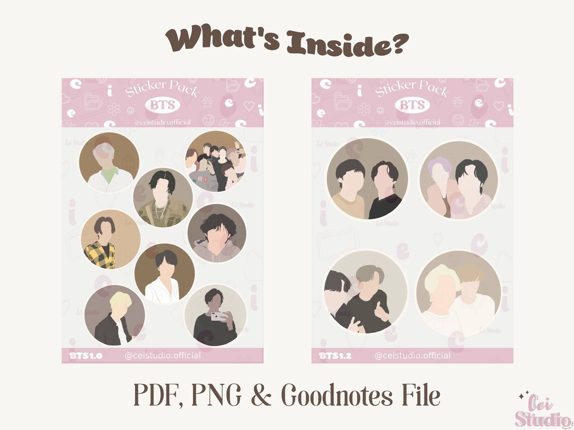 BTS 7 Printable Sticker Bundle ; INSTANT Download - Etsy