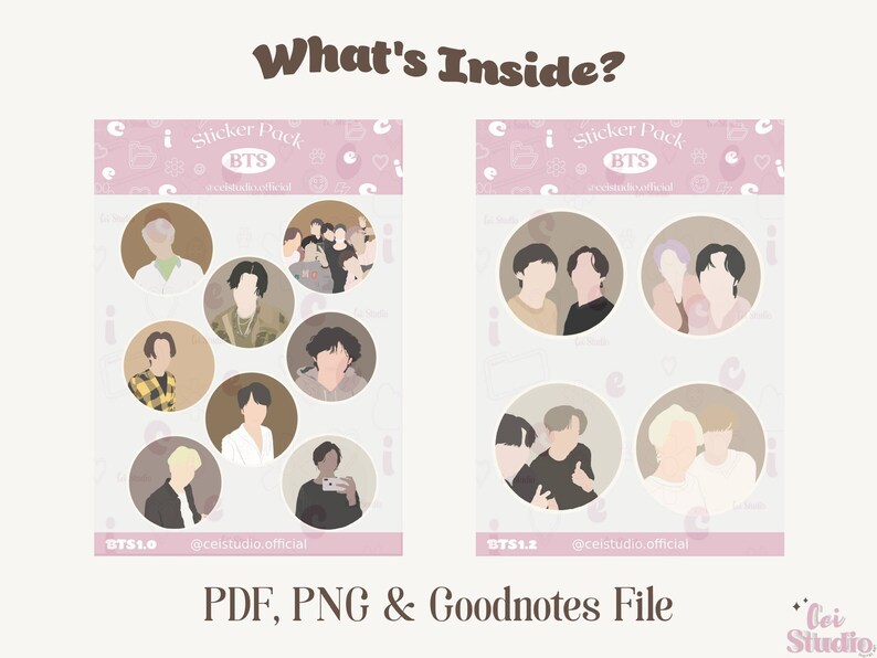 BTS 7 Printable Sticker Bundle ; INSTANT Download - Etsy