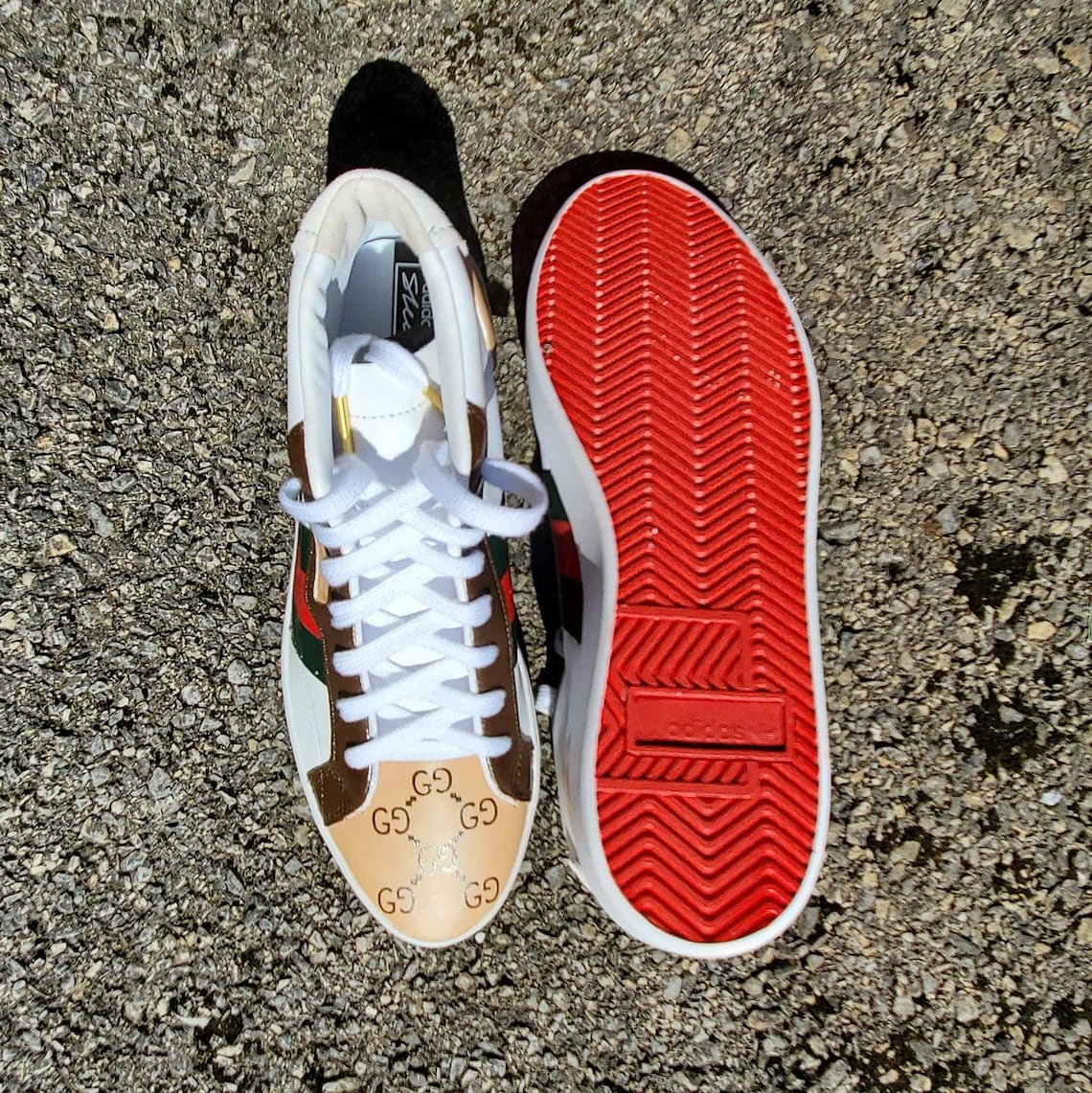 Gucci High top Red bottoms | Etsy