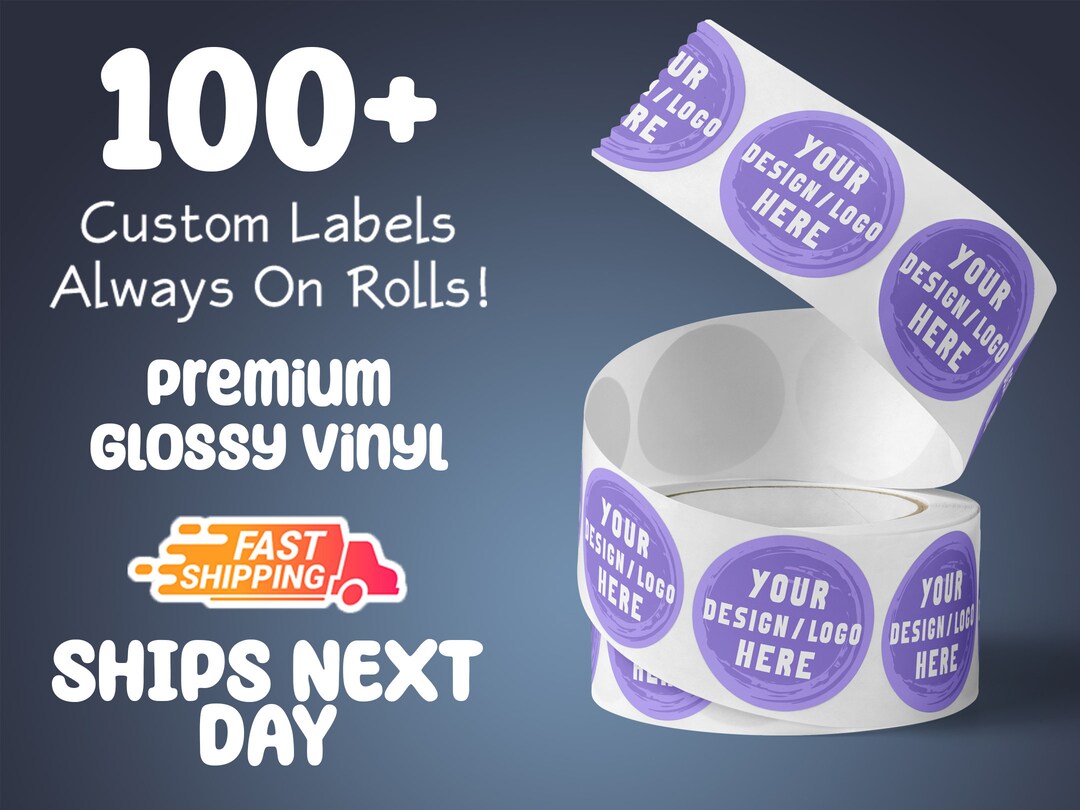 150+ Labels on Roll Premium Glossy Water-resistant Labels - Your Own ...