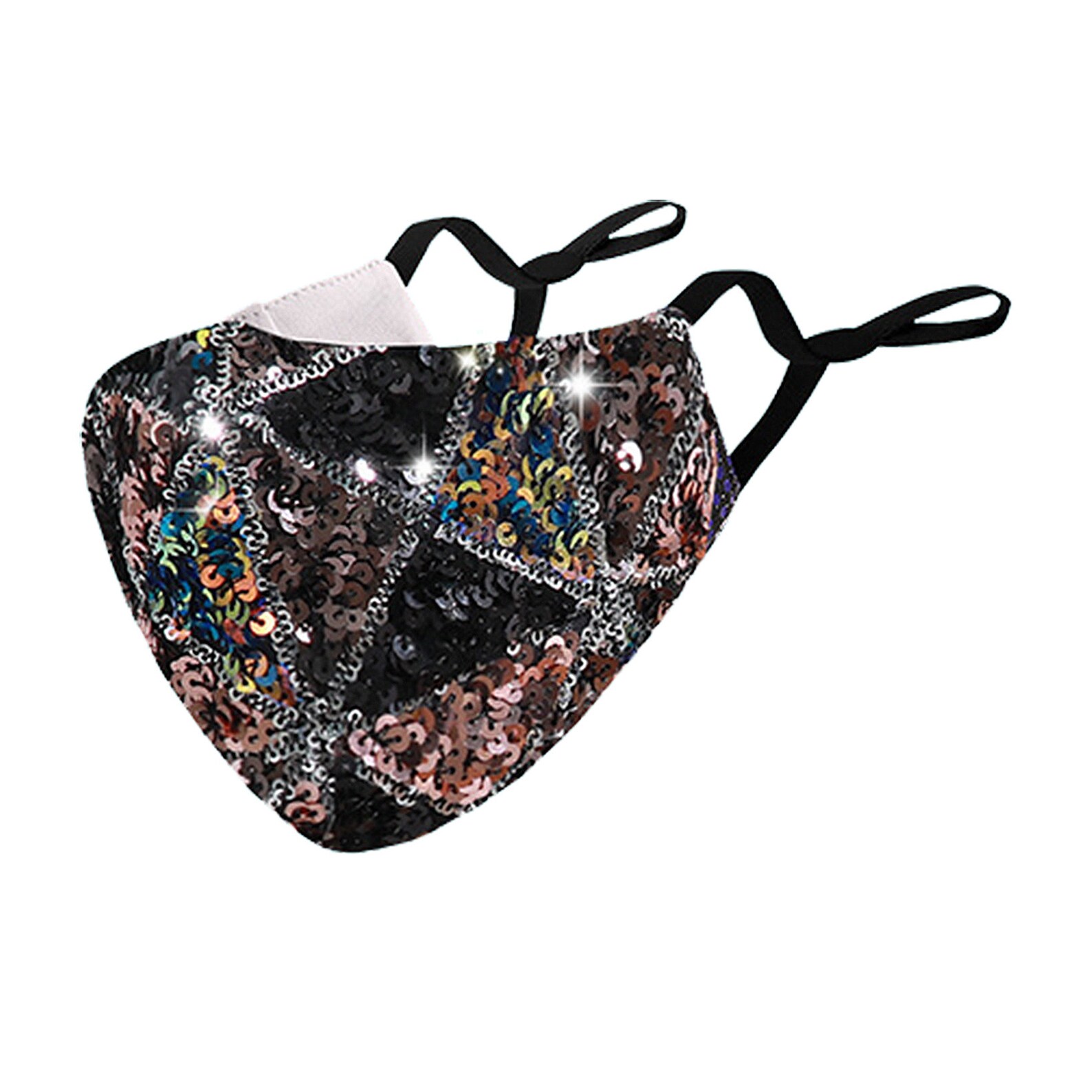 Double Layered Sparkly Sequin Face Mask With Filter Pocket and - Etsy