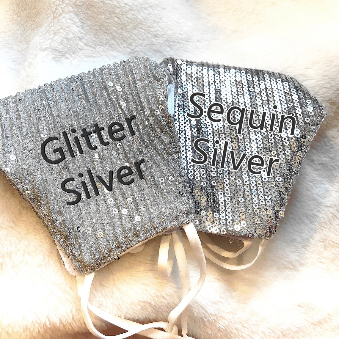 Double Layered Sparkly Sequin Face Mask With Filter Pocket and - Etsy