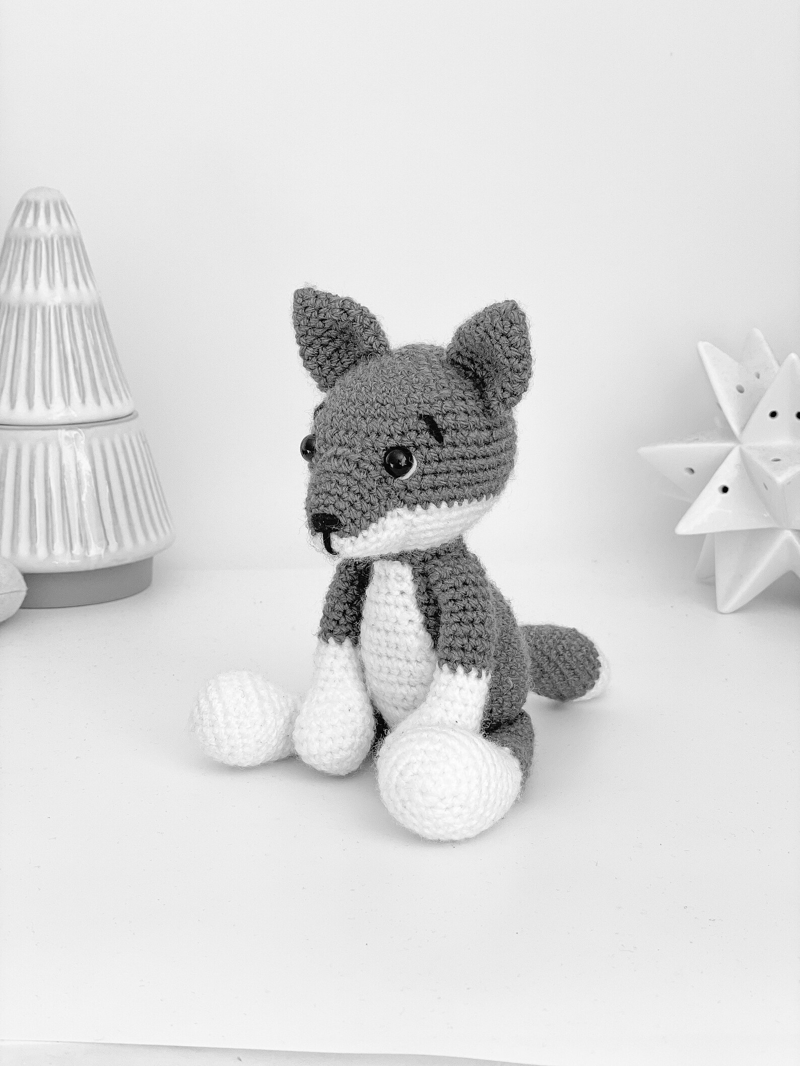 Wolf Crochet Pattern - Easy Crochet Wolf Amigurumi Pattern - Cute Wolf ...