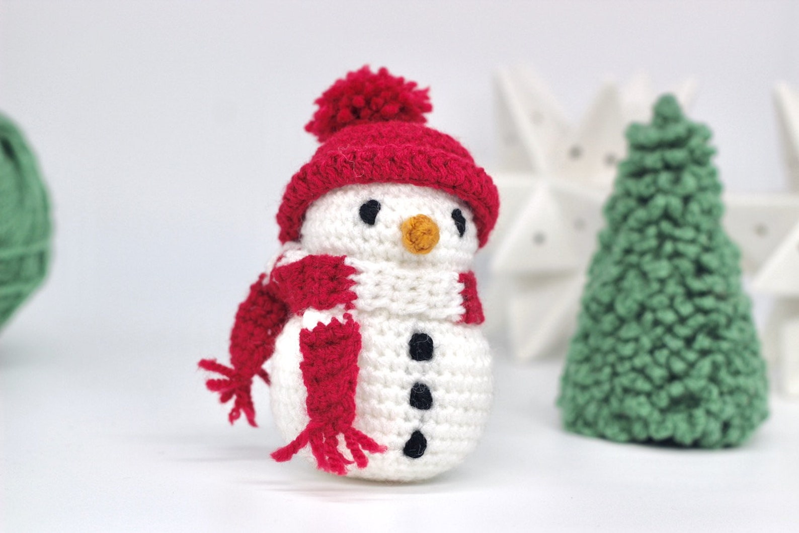 Mini Snowman Crochet Pattern & Crochet Christmas Tree Pattern - Etsy