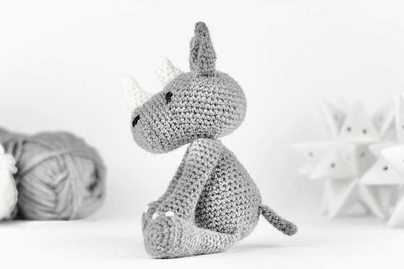 Rhino Crochet Pattern Crochet Animal Pattern Crochet Rhino - Etsy UK