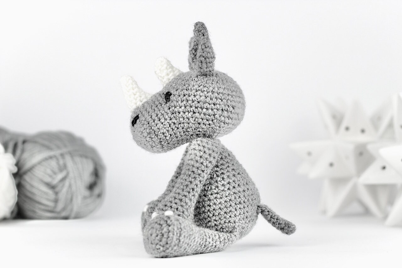 Rhino Crochet Pattern Crochet Animal Pattern Crochet Rhino - Etsy UK
