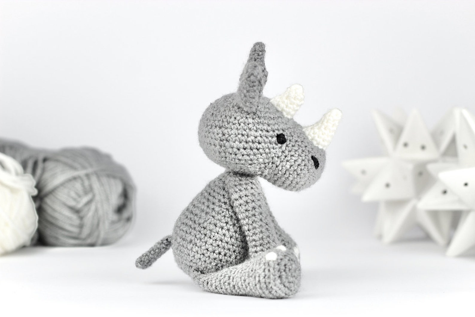 Rhino Crochet Pattern - Crochet Animal Pattern - Crochet Rhino Pattern ...