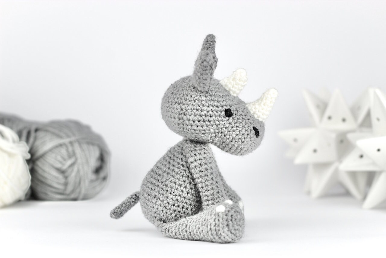 Rhino Crochet Pattern Crochet Animal Pattern Crochet Rhino - Etsy UK