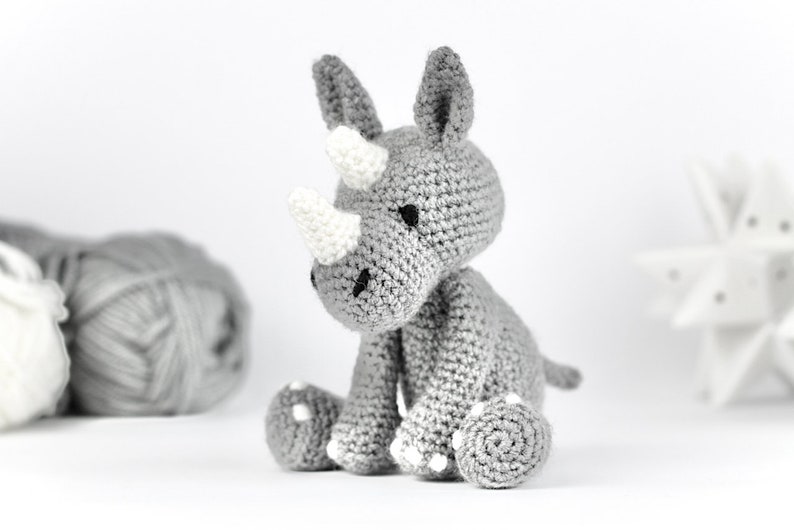 Rhino Crochet Pattern Crochet Animal Pattern Crochet Rhino | Etsy UK