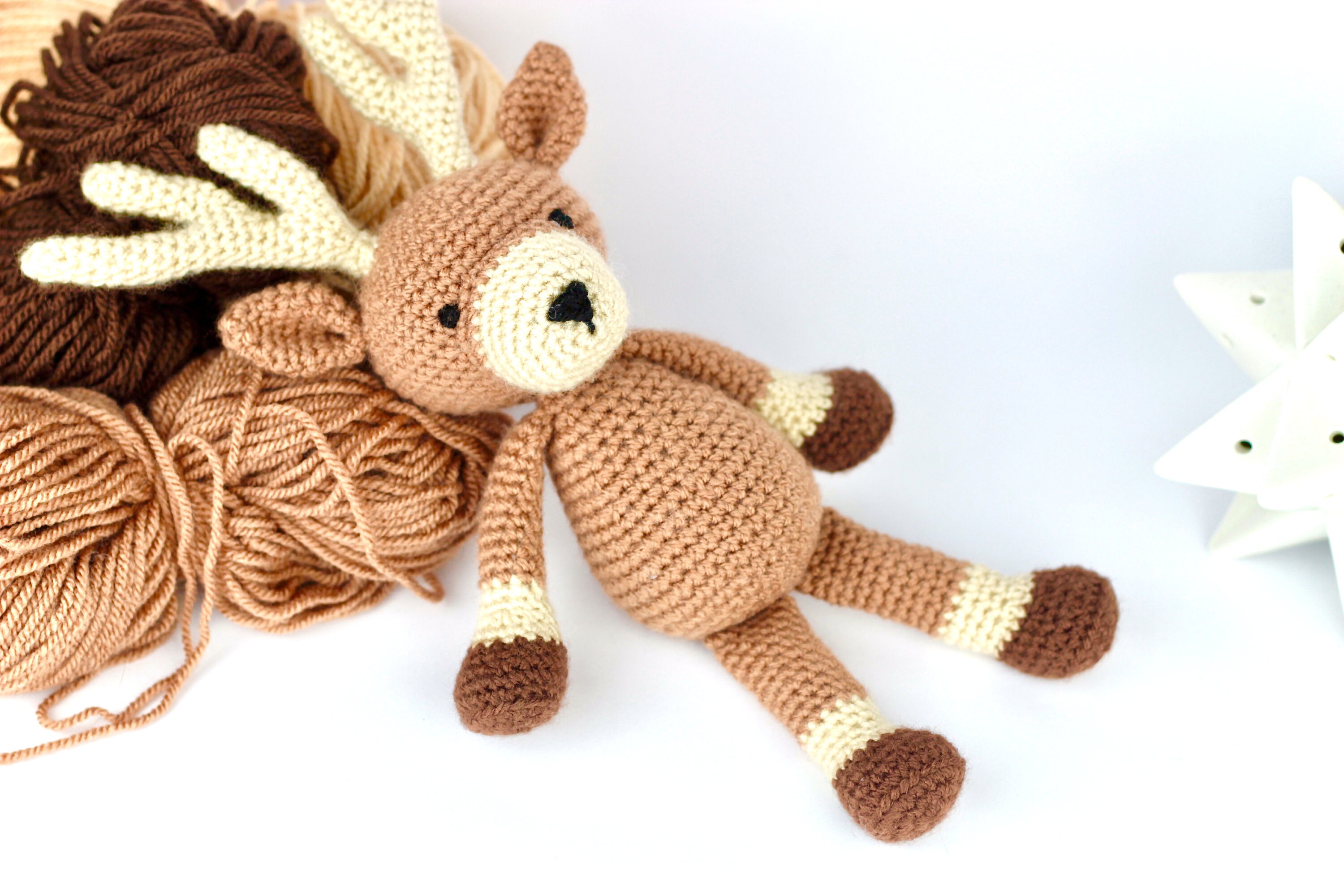 Deer Crochet Pattern Crochet Animal Pattern Crochet Deer - Etsy