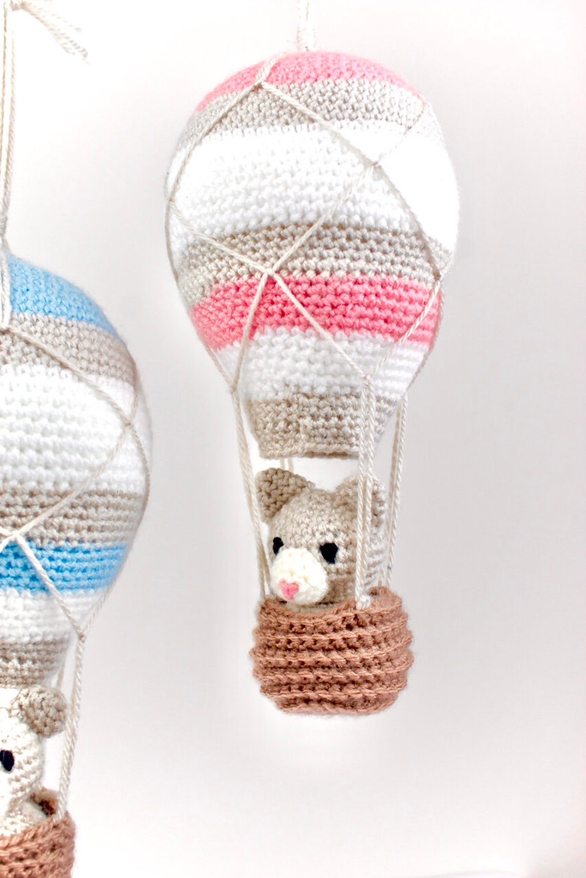 Hot Air Balloon Crochet Pattern - Crochet Mobile Pattern - Baby Mobile ...