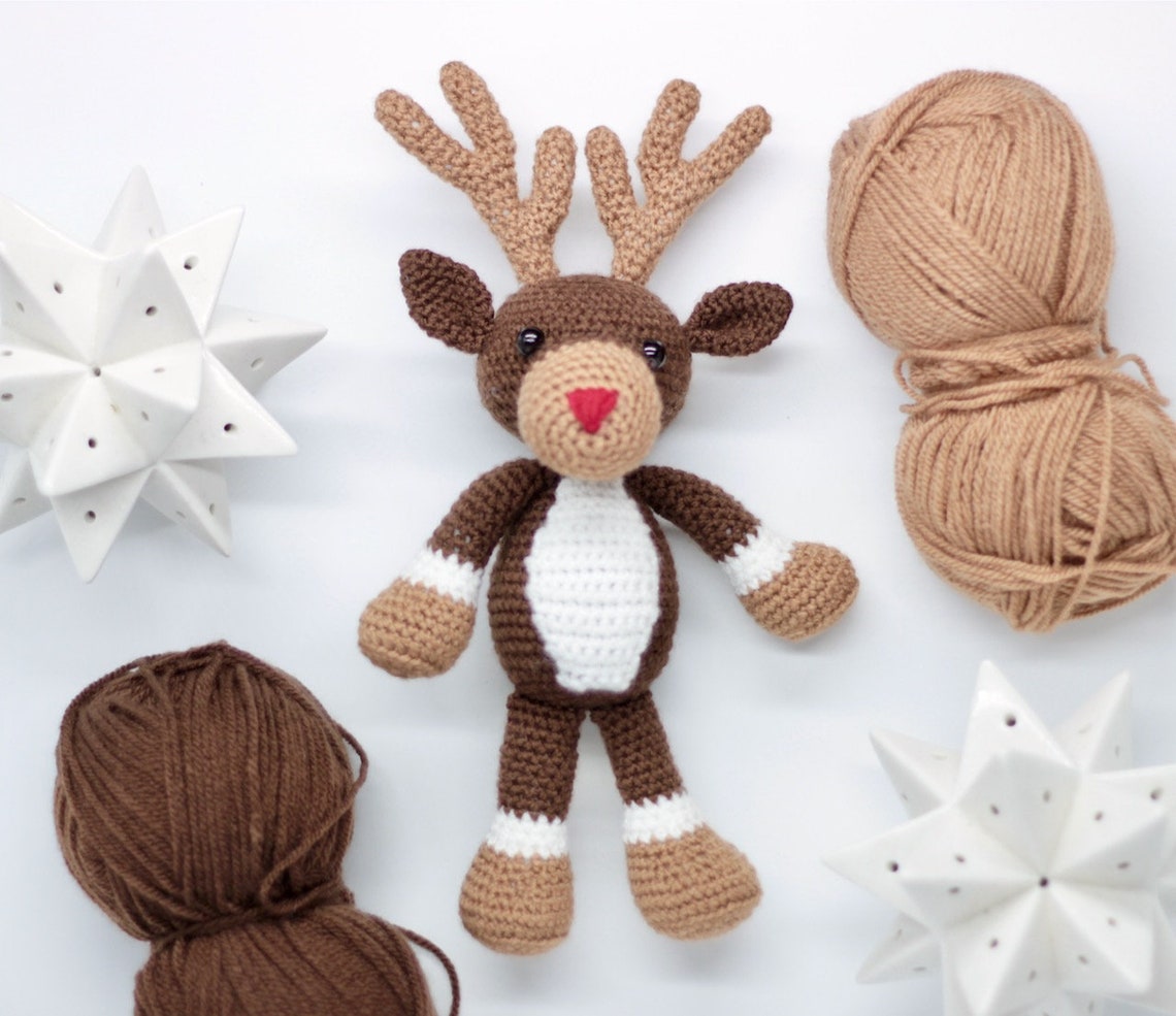 Reindeer Crochet Pattern PDF Crochet Reindeer Amigurumi - Etsy