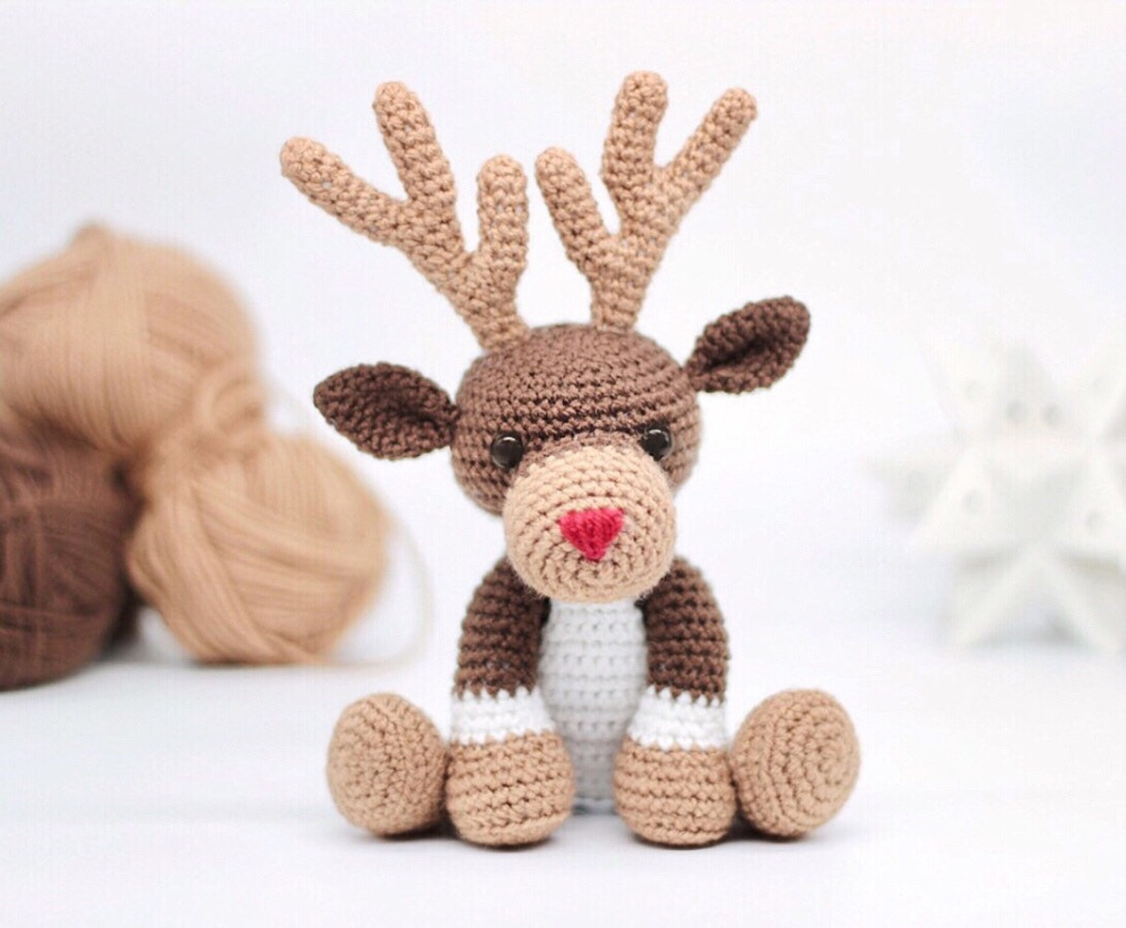 Reindeer Crochet Pattern PDF Crochet Reindeer Amigurumi - Etsy