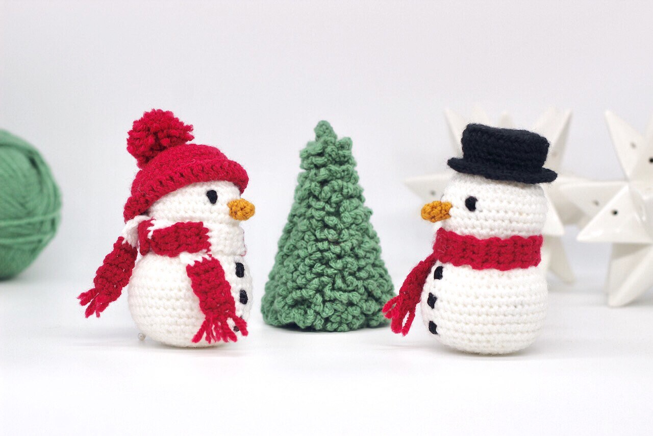 Mini Snowman Crochet Pattern & Crochet Christmas Tree Pattern - Etsy