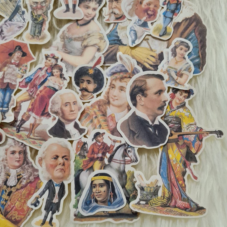 Historical People Stickers/ Vintage Stickers/ Scrapbook/ - Etsy