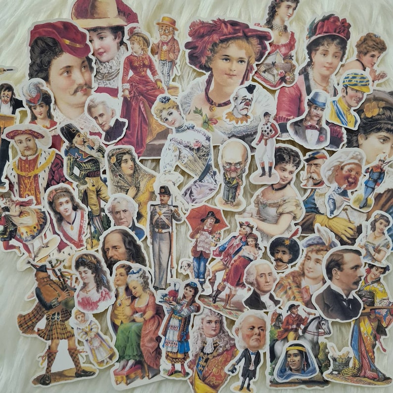 Historical People Stickers/ Vintage Stickers/ Scrapbook/ - Etsy