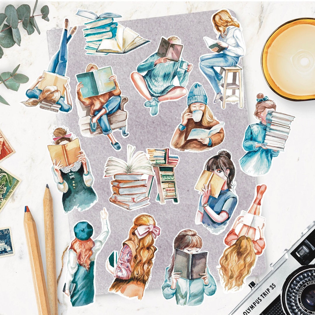 Individual Book Girls Sticker/ Book Sticker/ Girl Sticker/ New Year ...