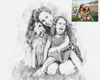 Sketch Family Portrait - Etsy
