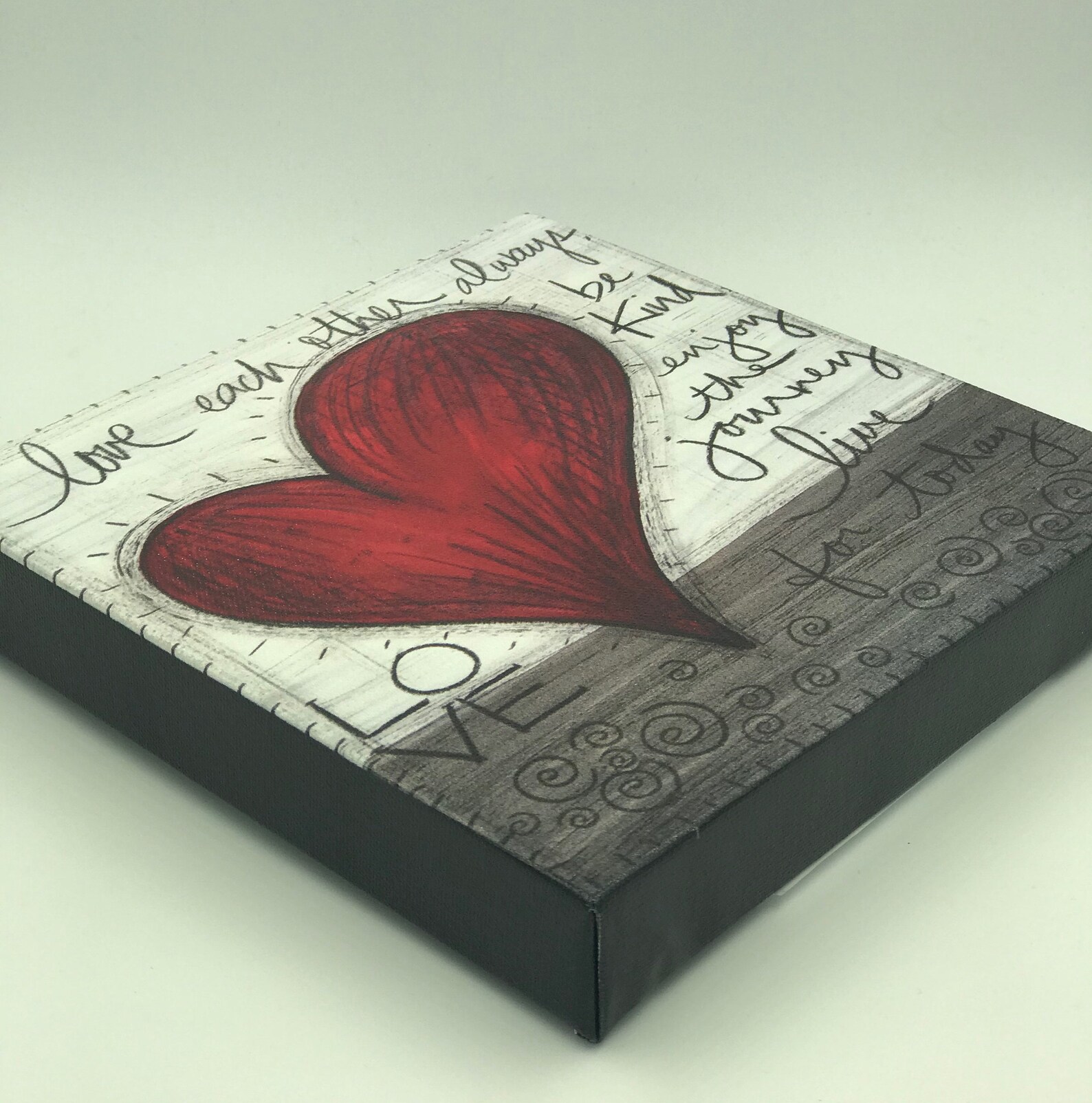 Love Heart Canvas Wall Art, Canvas Print, Unique Canvas Art ...