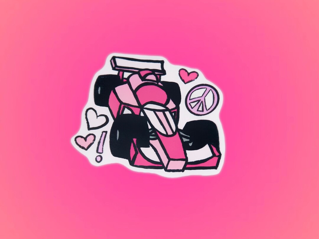 Pink Formula 1 F1 Car Sticker Cute F1 Sticker Formula One Driver ...