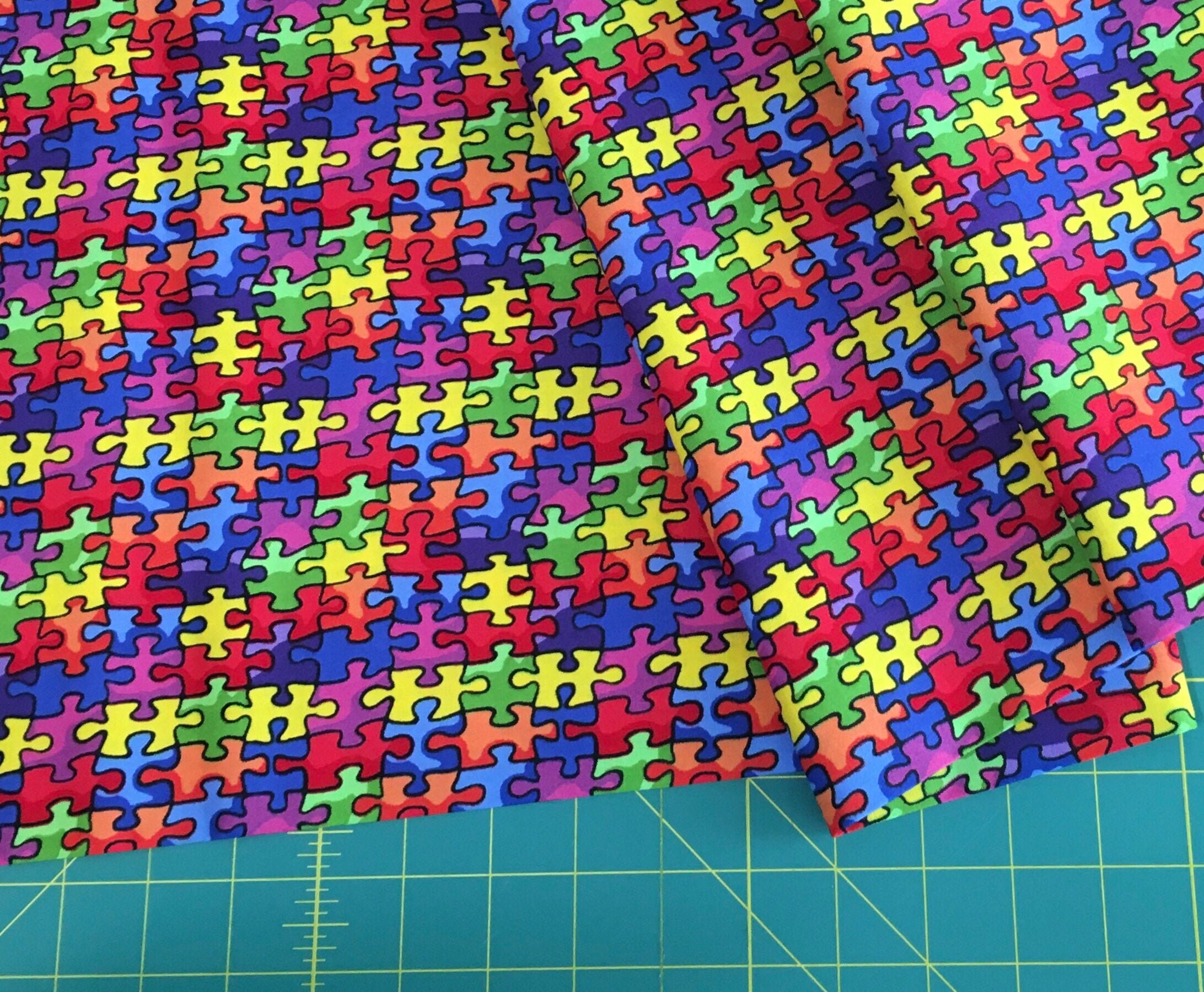 Autism Awareness Fabric Windham Fabrics Fabric by the Yard | Etsy
