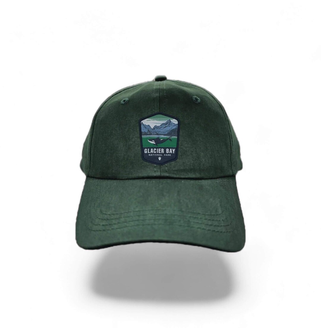Alaskan Glacier Bay Whale Embroidered Patch Low Profile Hat - National ...
