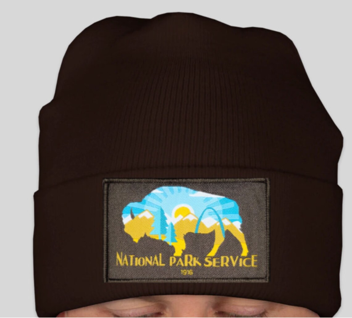 National Park Service Buffalo Beanie With NPS Buffalo Woven - Etsy Canada