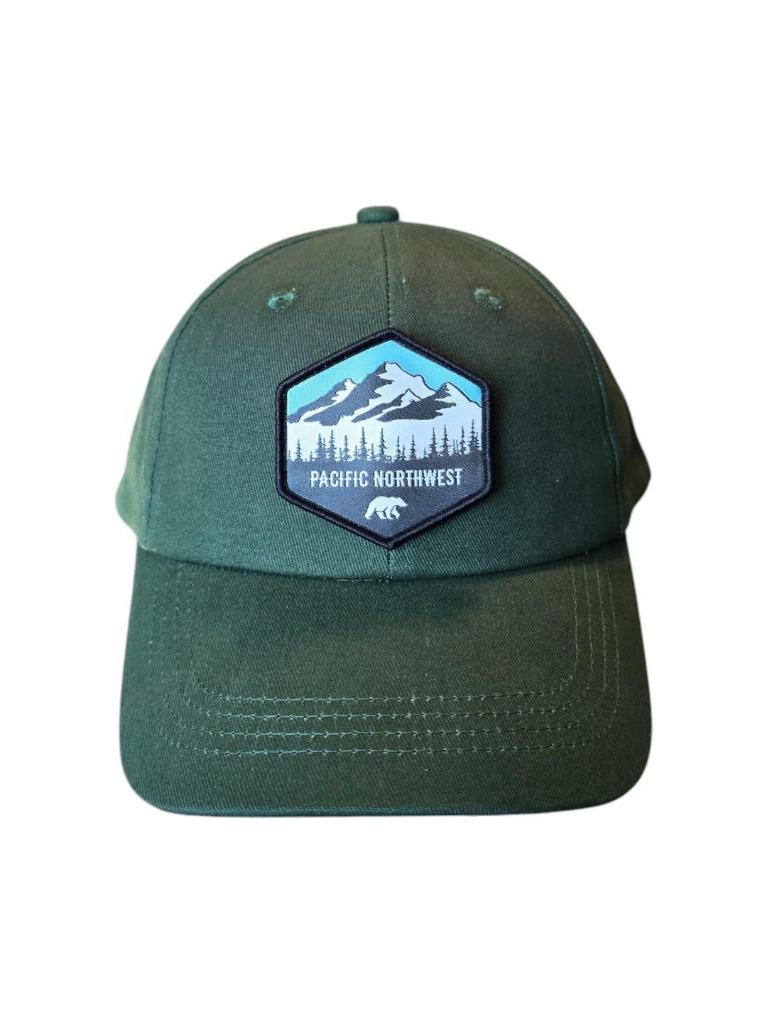 Pacific Northwest Dad Hat: Mountain Tree Woven Patch, USA Made - Etsy