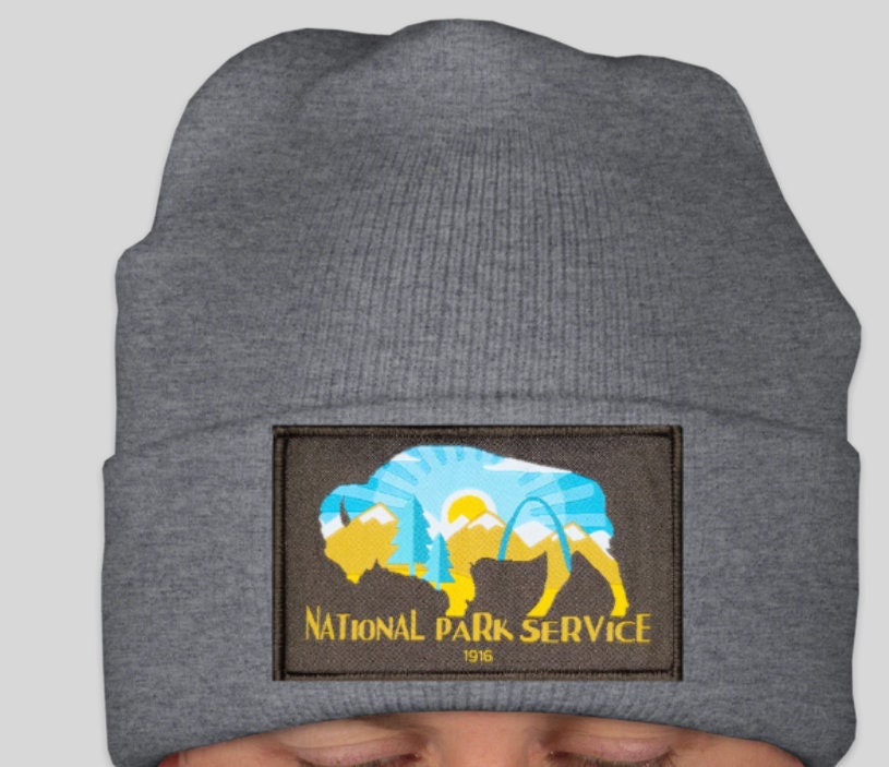 National Park Service Buffalo Beanie With NPS Buffalo Woven - Etsy Canada