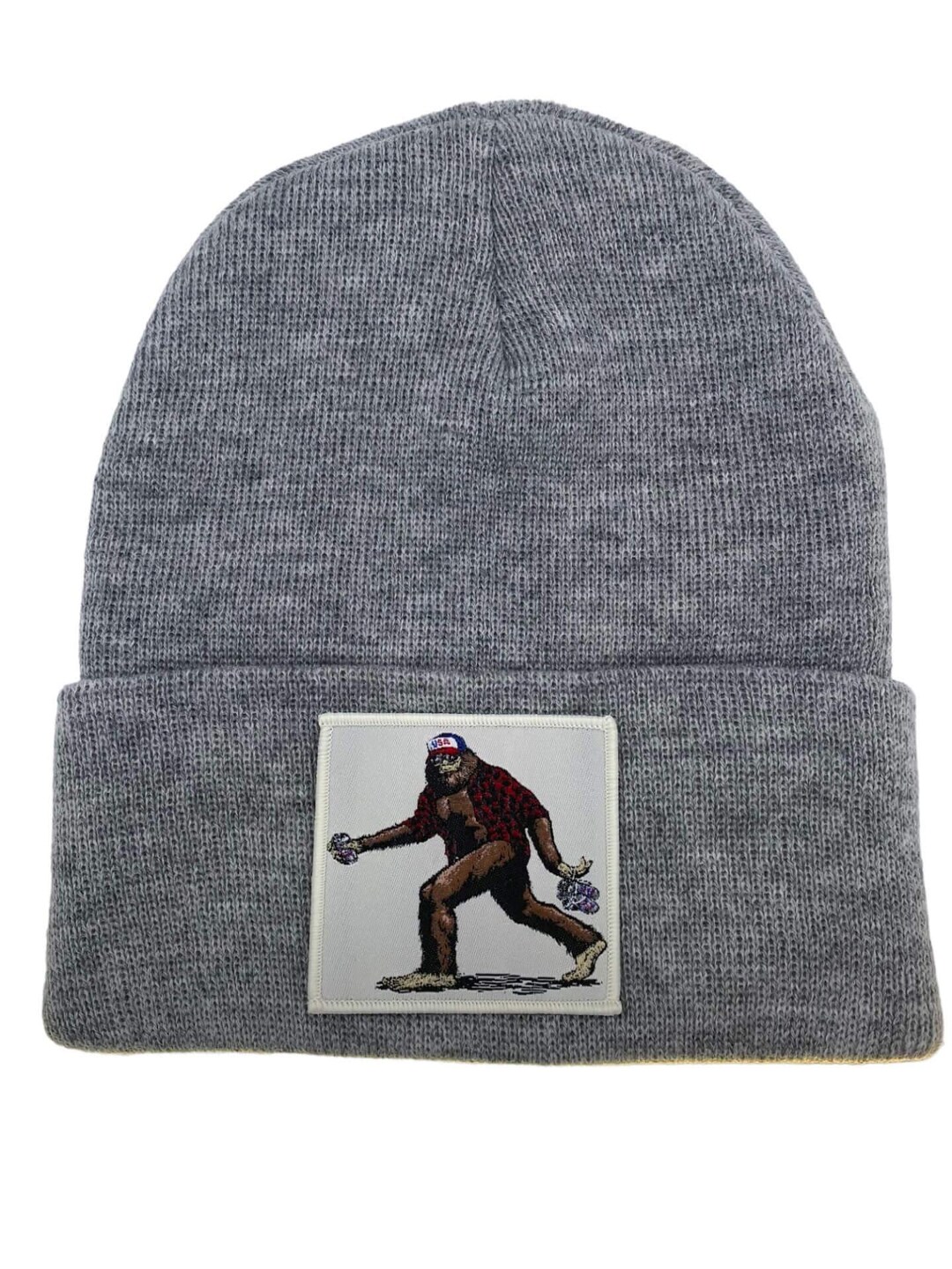 Bigfoot Sasquatch Beanie With Patch - Winter Hat for Cryptid ...