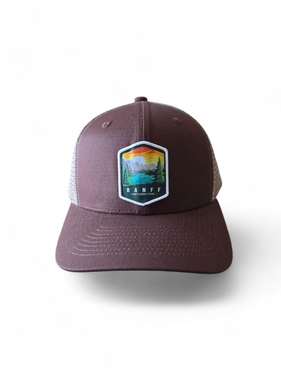 Banff National Park Explorer Trucker Hat - Embroidered Patch Snapback ...