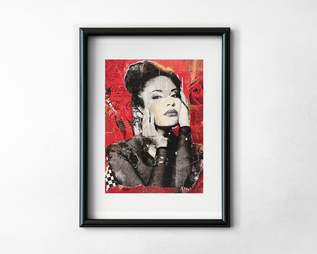 Selena Red Rose Collage Art Print - Etsy