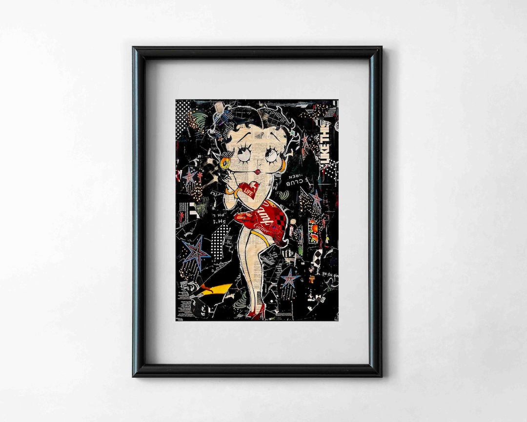Betty Boop Collage Art Print - Etsy