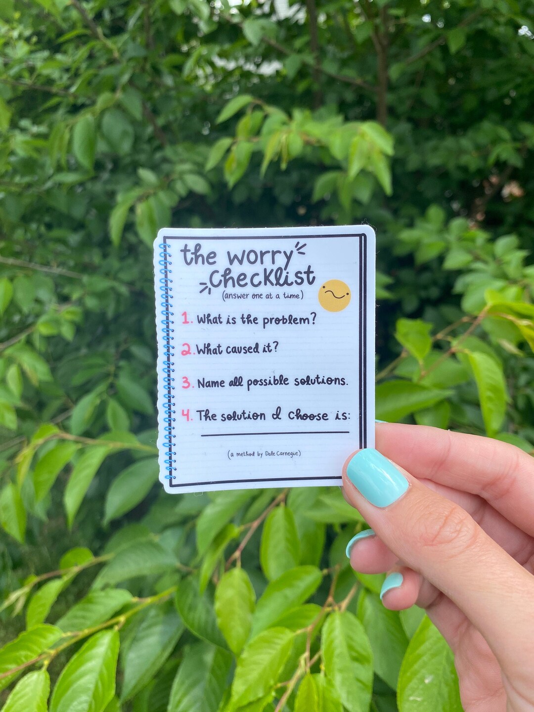 The Worry Checklist Vinyl Sticker Mental Health Sticker - Etsy