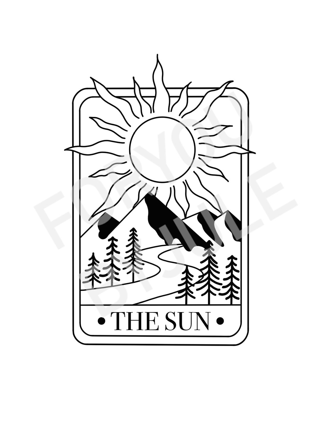 NEW the Sun Tarot Card Digital Download, Transparent Background, Clip ...