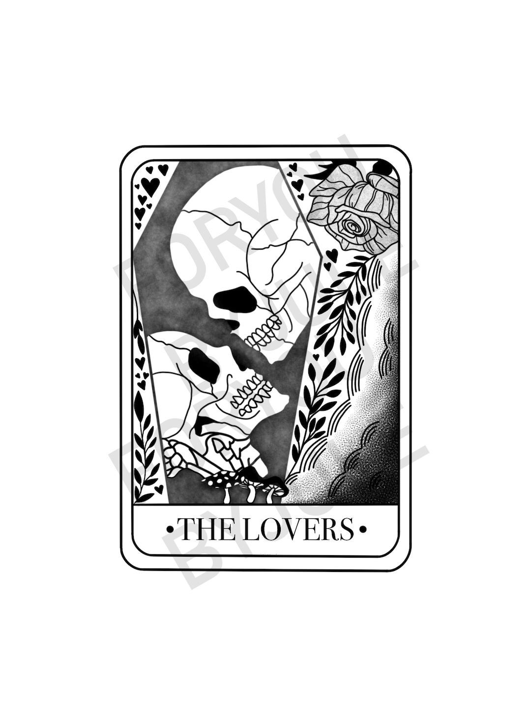 The Lovers Tarot Card Digital Download, Transparent Background, Clip ...
