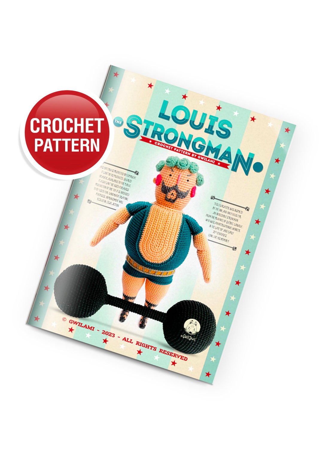 Crochet Pattern Louis Strongman PDF File - Etsy