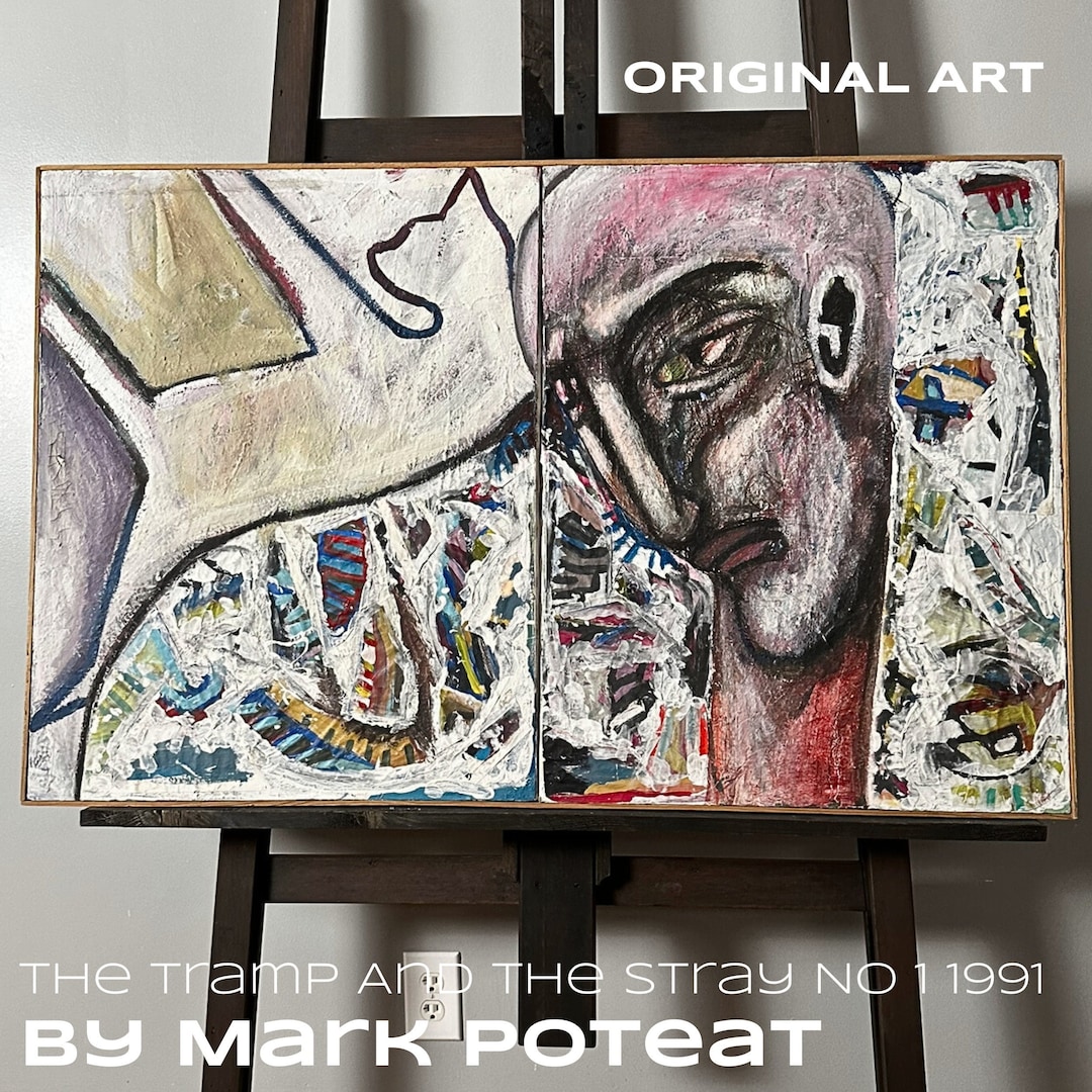 Original Fine Art, Abstract Painting by Mark Poteat the Tramp and the ...