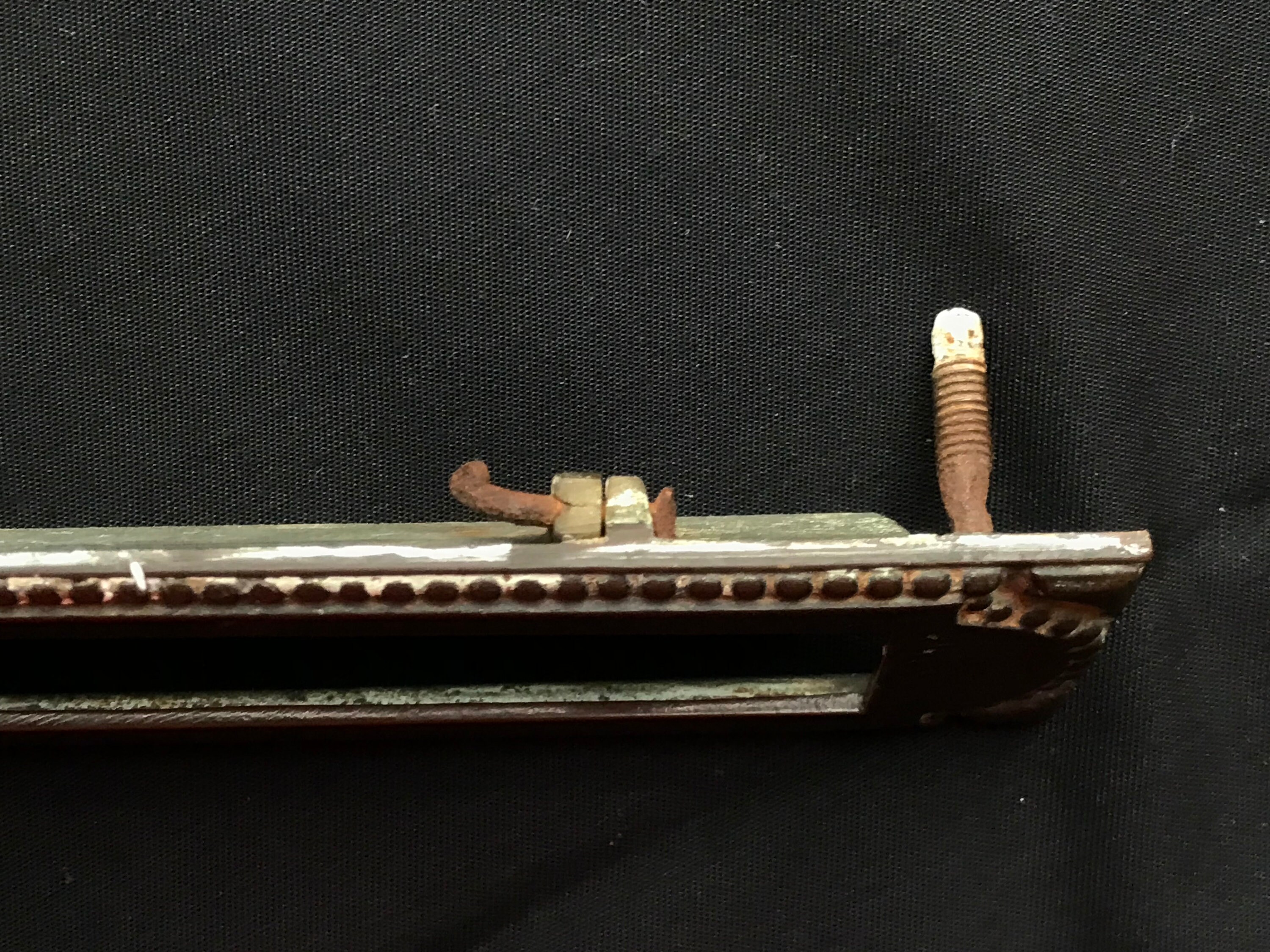 Vintage Cast Iron Mail Box Flap, French Letters LETTRES Cast Brass ...