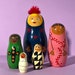 Multi Ethnic Nesting Dolls Artist Collectible, Vintage Russian ...