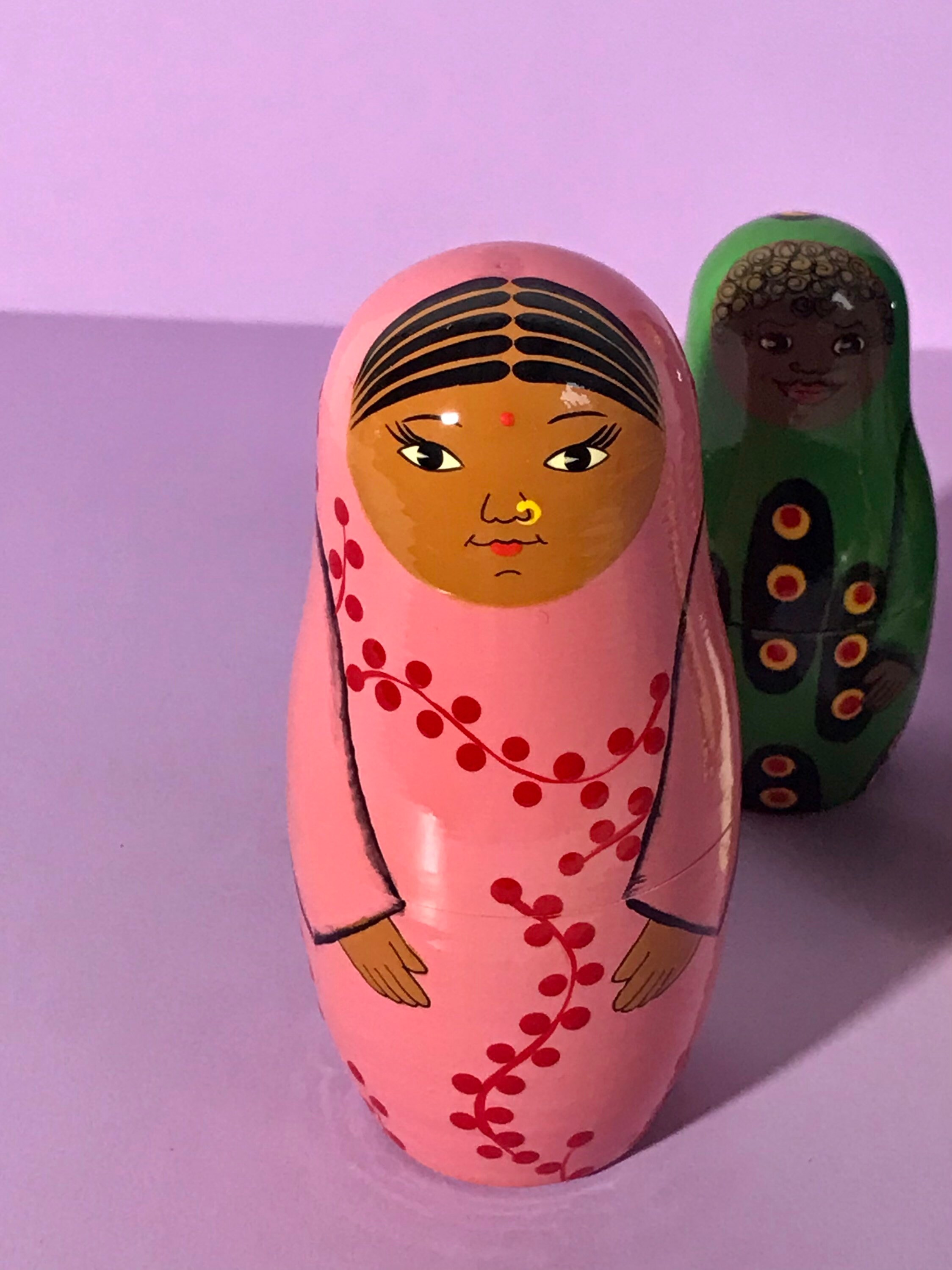Multi Ethnic Nesting Dolls Artist Collectible, Vintage Russian ...