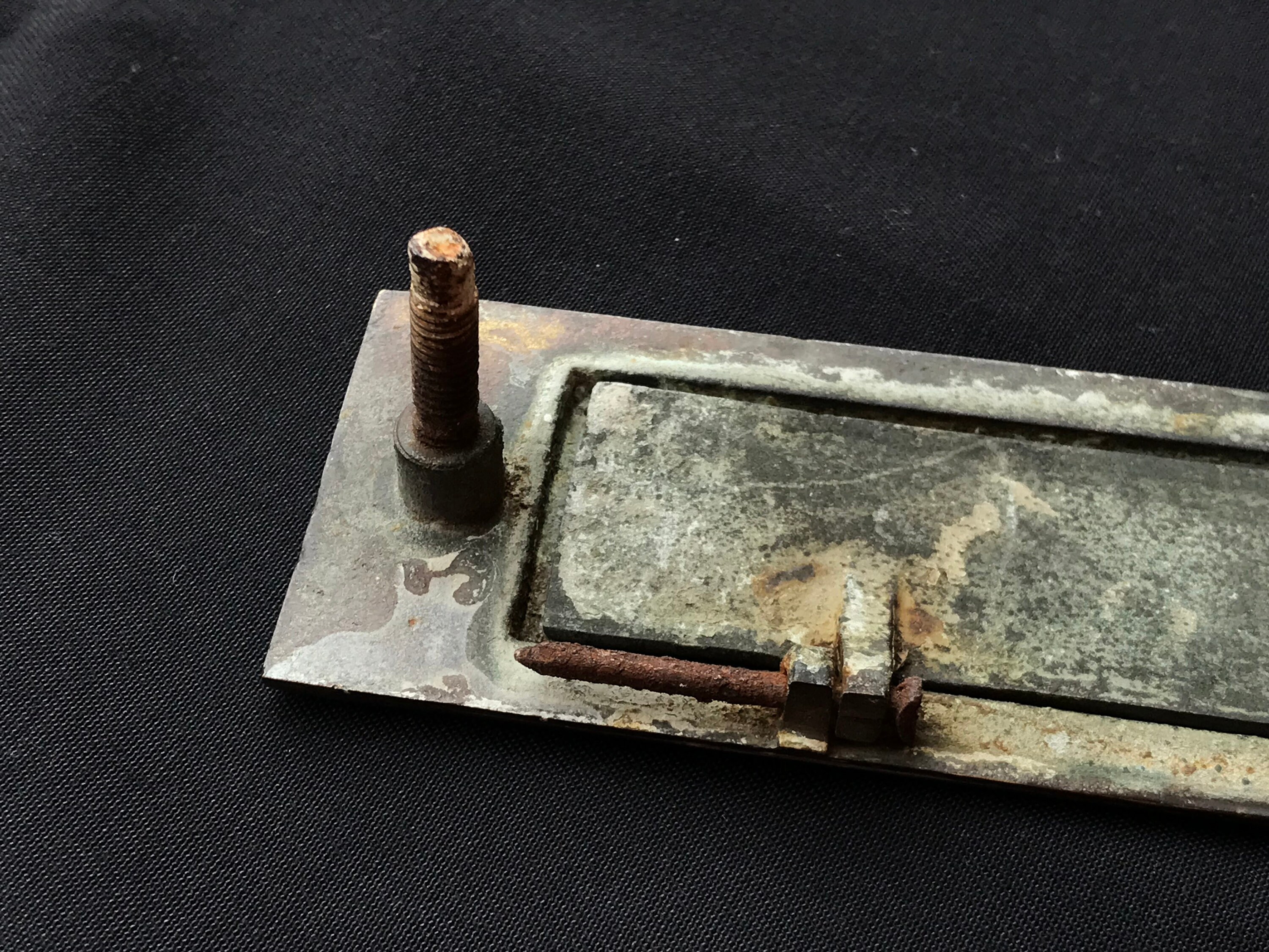 Vintage Cast Iron Mail Box Flap, French Letters LETTRES Cast Brass ...