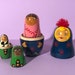 Multi Ethnic Nesting Dolls Artist Collectible, Vintage Russian ...