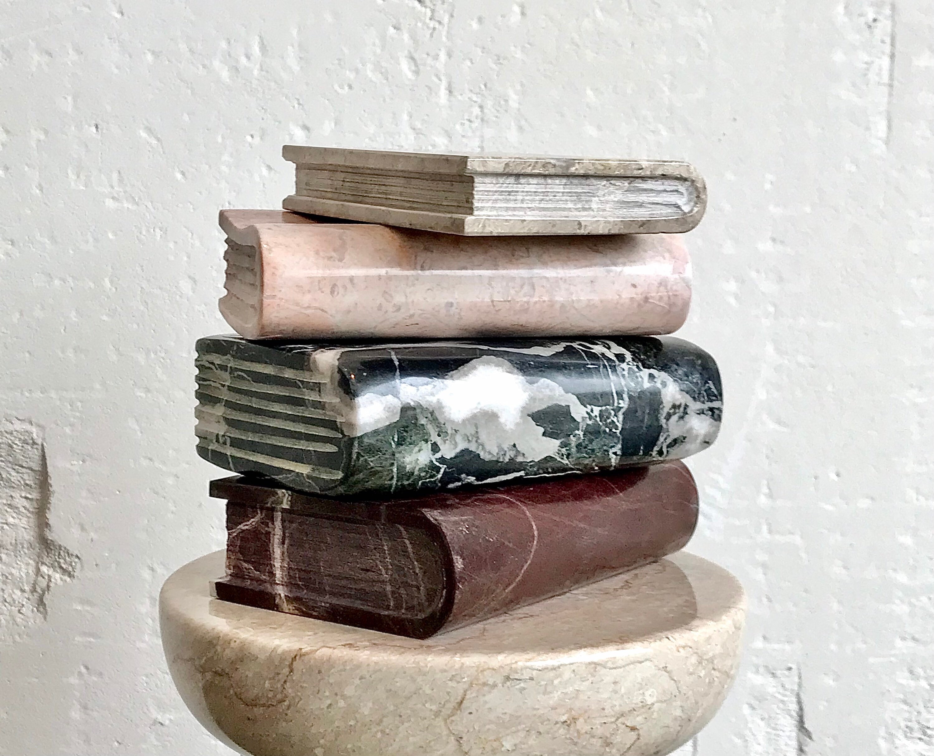 Carved Stone Book Shaped Bookends Stone Paper Weight Solid - Etsy