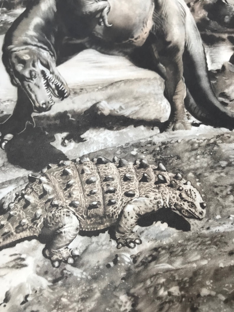 Gorgosaurus and Scolosaurus. Original Vintage 1964 Print. Book - Etsy