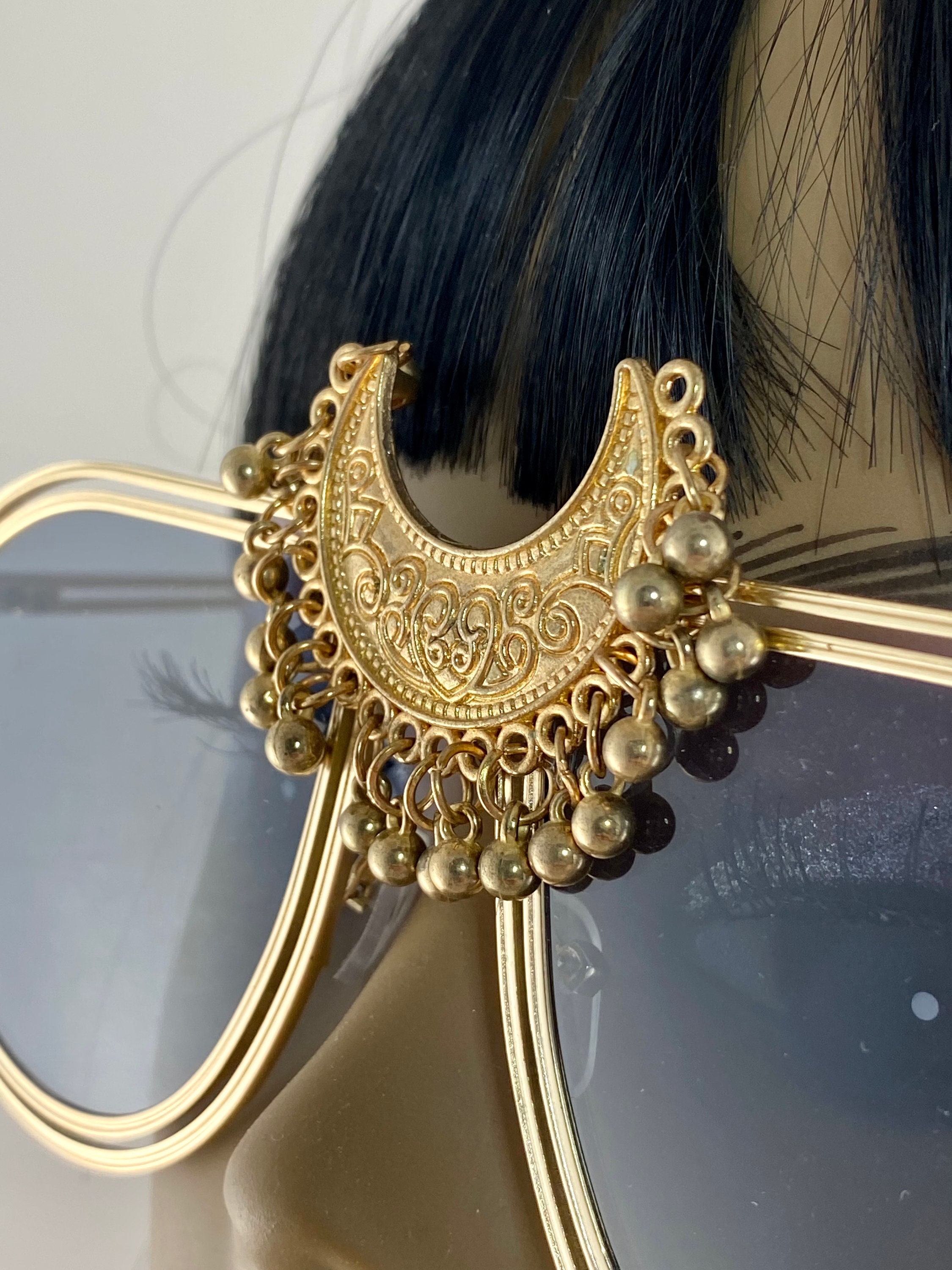 Ditsy Dangles. Gold Celestial Aviator Jewel Sunglasses - Etsy