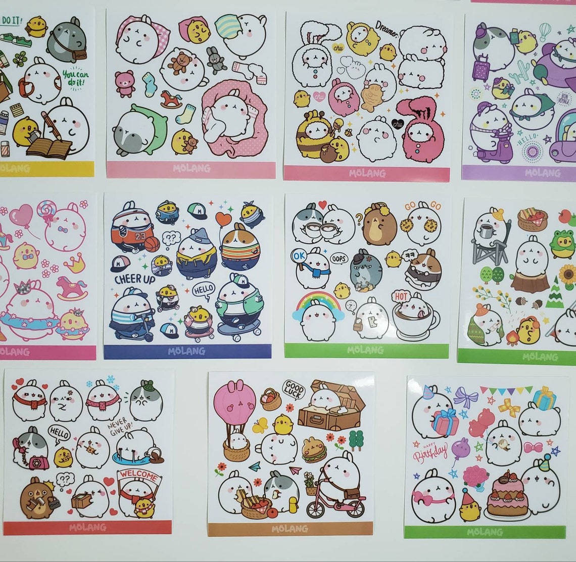 Molang sticker sheets freebies | Etsy