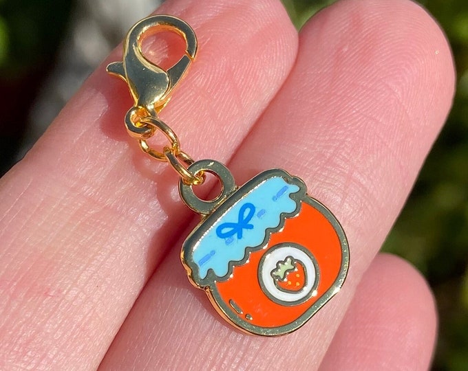 Strawberry Jam Charm, Jelly Charm, Strawberry Jelly Keychain ...